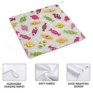 Lurnise Hand Towel Colorful Candy Hand Towels Dish Towel Lanyard Design for Bathroom Kitchen Sports