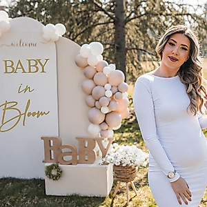 Baby in Bloom Gender Reveal Party Decal Sign - Elegant Wall Decoration for Baby Showers - Guess the Gender, Girl or Boy - Pregnancy Celebration Décor