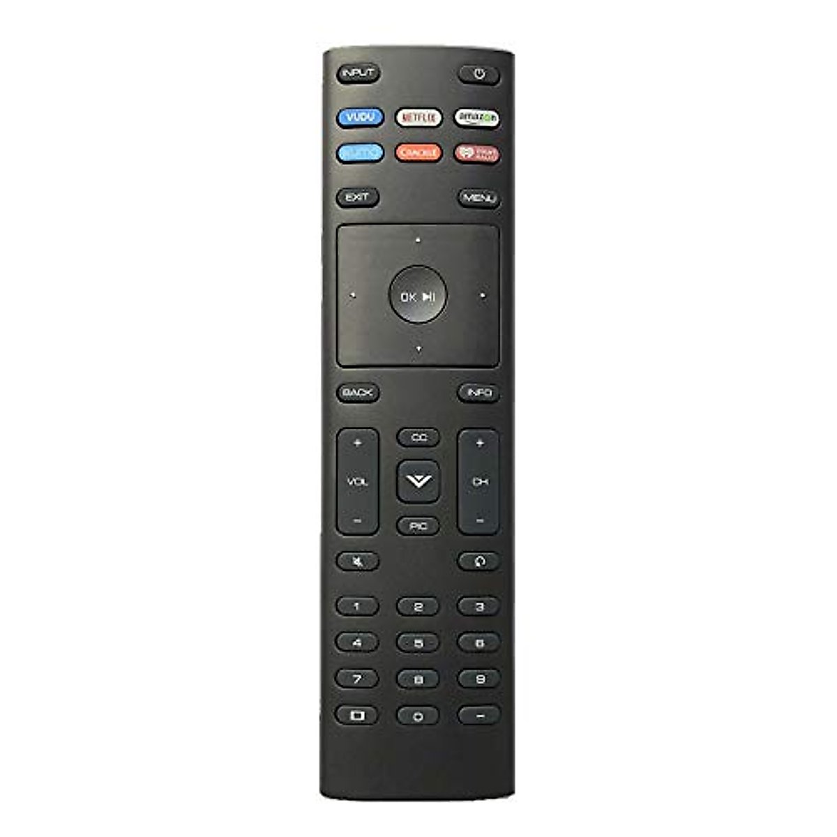 Universal Vizio Remote XRT136 with Hulu Netflix VUDU XUMO Crackle iHeart Apps for Vizio TV D50f-F1 D24f-F1 D43f-F1 E43-E2 E60-E3 E75-E1 P55-E1 P65-E1 P75-E1 M70-E3 M65-E0