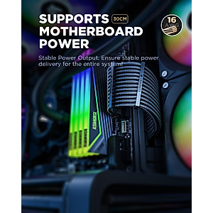 ASIAHORSE 16AWG PSU Cable Extension Power Cords, Customized Power Supply Mod Sleeve Extension Cable, ATX/EPS/8-pin PCI-E/6-pin PCI-E for PSU Cable