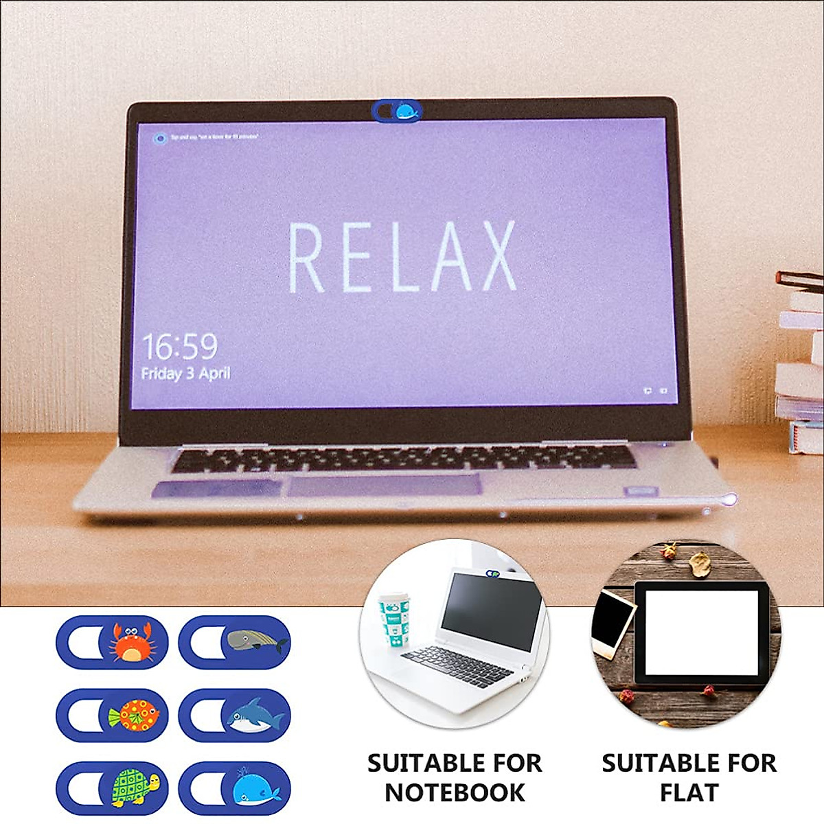 SOLUSTRE 6Pcs Lens Cover Adhesive Webcam Cover Laptop Camera Cover Camera Cover for Camera Cover Camera for Computer Camera Front Slider abs Sticker