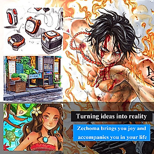 ZECHOMA 80 Colors Alcohol Markers Artist Drawing Art Dual Tip Markers Perfect for Kids Boys Girls Students Adult(80 Black Shell)