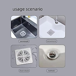 20 Pack, Disposable Shower Drain Hair Catcher Mesh Stickers.Shower Drain Cover Hair,Bathroom, Laundry, Bathtub, Kitchen, Sink, for Human and pet Hair