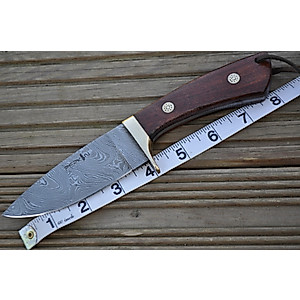 Perkin - Custom Damascus Handmade Hunting Knife - Bushcraft Knife