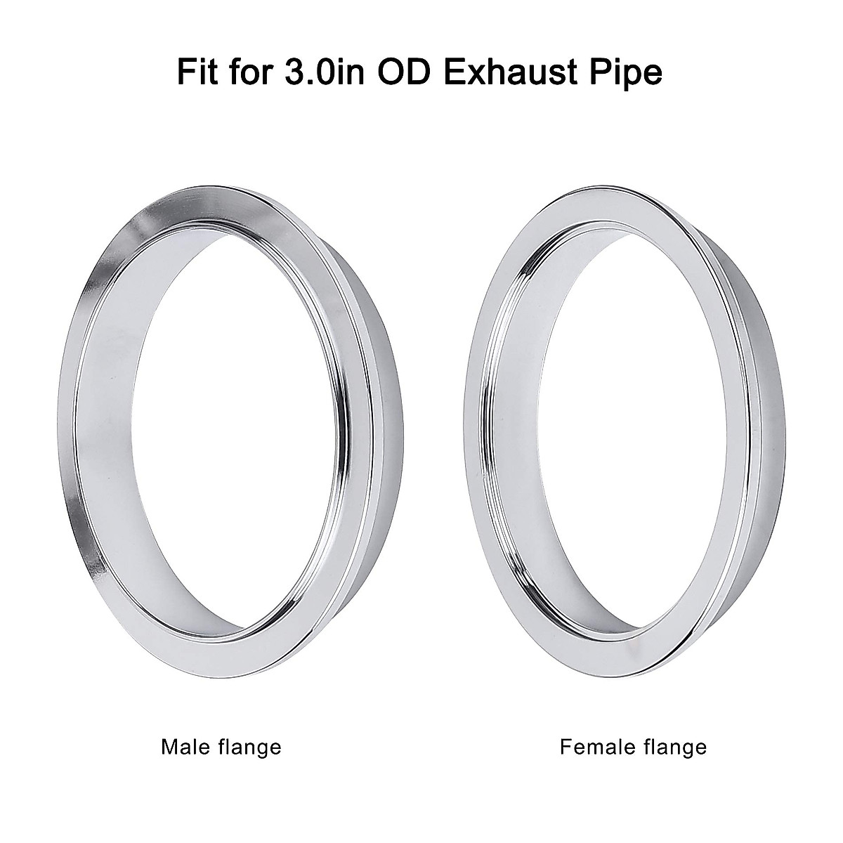 EVIL ENERGY 3 Inch V Band Clamp, Bundle with 2.5" ID to 3" OD Exhaust Pipe Reducer Adapter