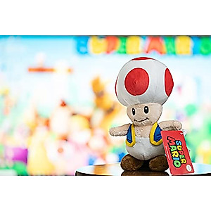 Nintendo Official Super Mario Toad Plush, 8"