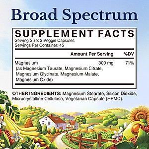 Vitalitown Magnesium Complex Supplement | 300mg Elemental Magnesium | Magnesium Citrate Glycinate Taurate Malate | Non-GMO, No Gluten, 90 Vegan Magnesium Capsules for Bone Muscle Brain Heart