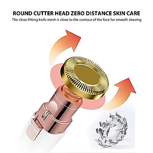 Moikin 2 in 1 Brows Eyebrow Facial Hair Remover Trimmer Epilator & Women's Painless Hair Remover , Lipstick Shaver for Face, Hand, Armpit, Leg and Bikini