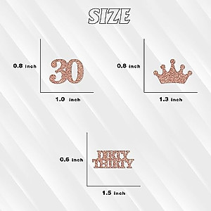 Helewilk Dirty Thirty Confetti, Glittery Paper Confetti for Women 30th Birthday Party Decoration, Scatters for Thirty Years Birthday Table Decoration, Birthday / Anniversary DIY Craft Supplies, 120 Pcs (30 dirty 30)