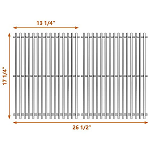 Hisencn Grill Cooking Grate for Charbroil 463241113 463449914 463411512 463446015, for Nexgrill 720-0830H 720-0783E 720-0888, for Master Forge 1010037, Stainless Steel Grids Replacement Part, 17 1/4"