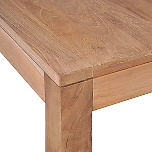 QJBSAVVA Coffee Table Solid Teak Wood with Natural Finish 43.3"x23.6"x15.7",Wood Center Table Low Table TV Stand Sofa Table Suitable for Meeting Rooms, Reception Rooms, Offices