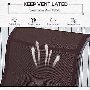 Outsunny Outdoor Glider Chair, Gliders for Outside Patio with Smooth Rocking Mechanism and Lightweight Construction for Backyard, Brown