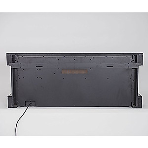 Touchstone Chesmont Smart Electric Fireplace- Wall Hanging Fireplace with 50-inch Wide Black Mantle- Alexa®/WiFi Enabled-10 Color-1500/750 Watt Heater with Thermostat- Crystals & Driftwood-Model 80034