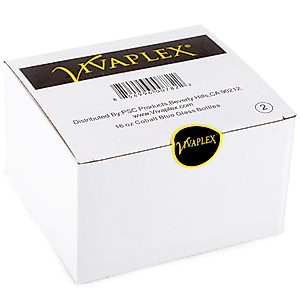 Vivaplex, 2, Large, 16 oz, Empty, Cobalt Blue Glass Spray Bottles with Black Trigger Sprayers and Lids