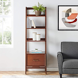 Crosley Furniture Landon Small Etagere Bookcase, Mahogany