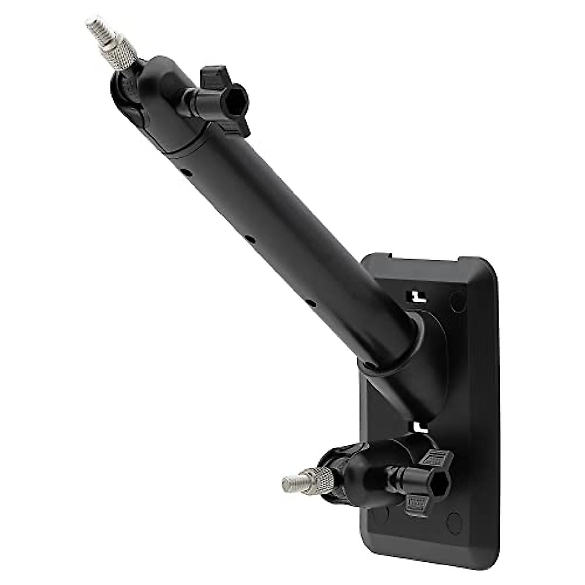 Holicfun 2-in-1 Security Camera and Solar Panel Wall Mount for Ring, Eufy, Arlo, Reolink Solar Panels and Cams (Black)