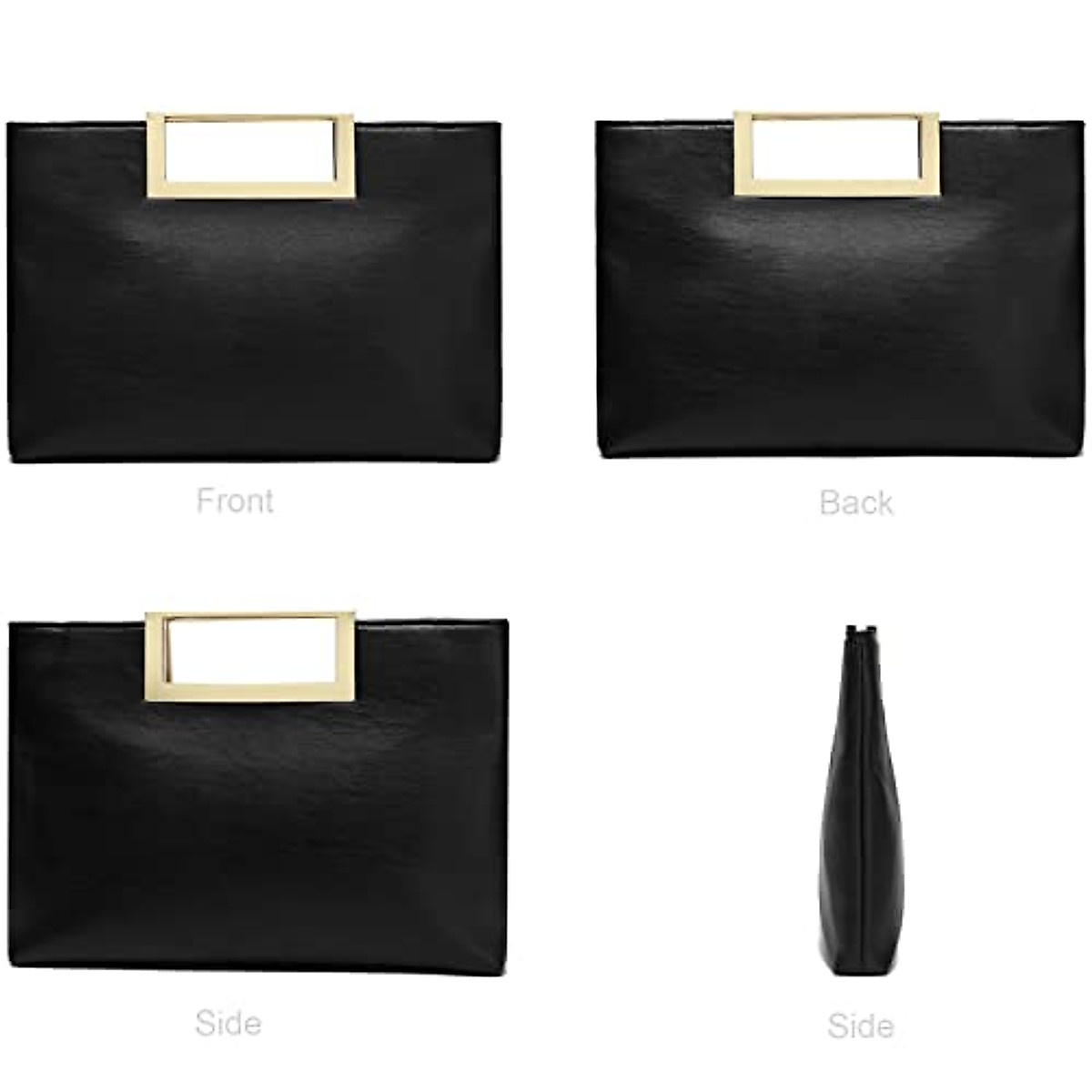 YIKOEE Womens Clutch Purse Evening Bag with Handle Top Hardware