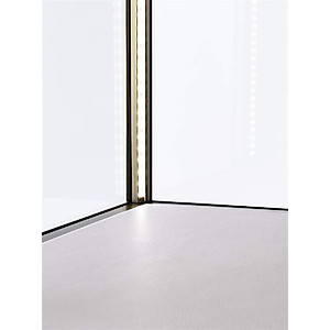 Displays2go Tabletop Glass Display Cases with LED Lighting – Bronze (DC1620SGSS)