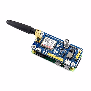 Raspberry Pi GSM/GPRS/Bluetooth HAT Based on SIM800C Supports SMS, GPRS, DTMF, HTTP, FTP, MMS, email for Band GSM 850/EGSM 900/DCS Compatible with Pi 2B/3B/3B+/4B/Zero/Zero W,Jetson Nano