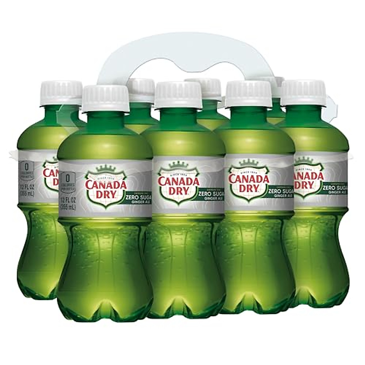 Diet Canada Dry Ginger Ale Soda, 12 Fluid Ounce Bottle, 8 Count