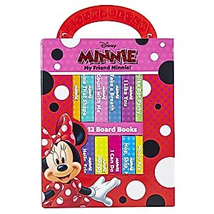 Disney - My Friend Minnie Mouse - My First Library 12 Board Book Block Set - Great for Teaching First Words - PI Kids