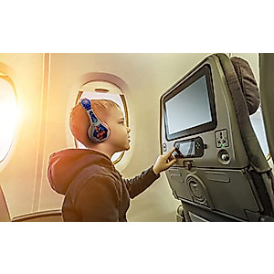 eKids Spiderman Wireless Bluetooth Portable Headphones with Microphone, Volume Reduced to Protect Hearing Rechargeable Battery, Adjustable Kids Headband for School Home or Travel