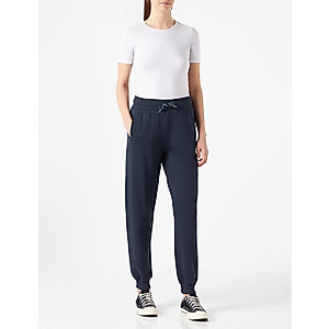A|X Armani Exchange Women's Organic Cotton Shiny Logo Joggers, Glacier, M