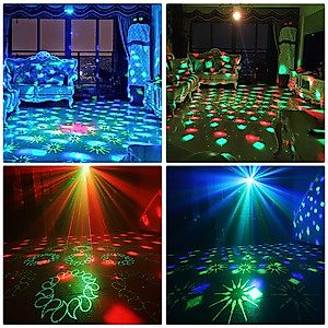 BUCLHOZ LED Magic Ball Party Light, Black, Rectangular, Iron and Cast Iron