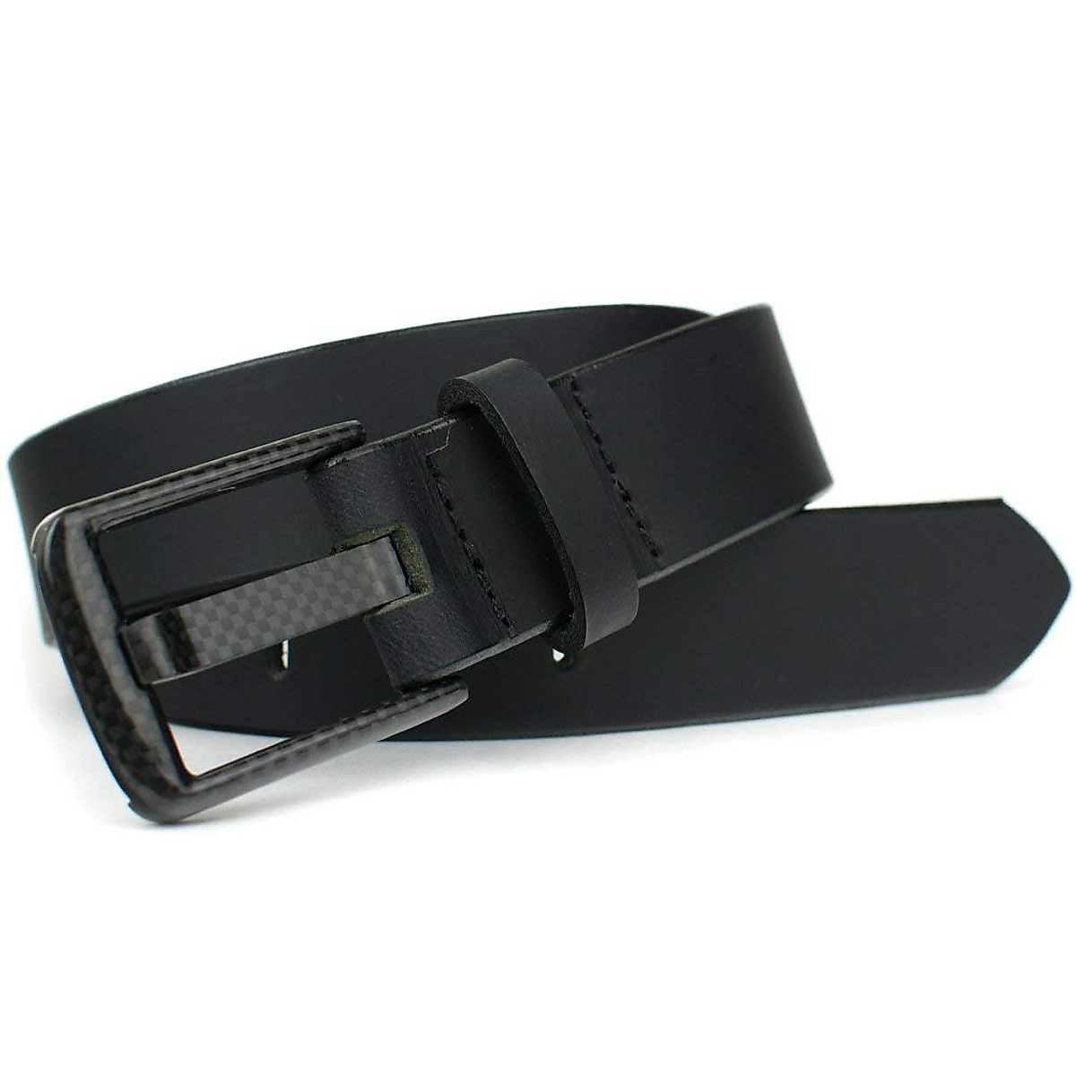 Nickel Smart Carbon Fiber Wide Pin Black Belt - 44"