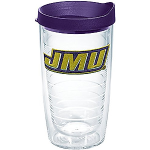Tervis Made in USA Double Walled James Madison University JMU Dukes Insulated Tumbler Cup Keeps Drinks Cold & Hot, 16oz, Primary Logo