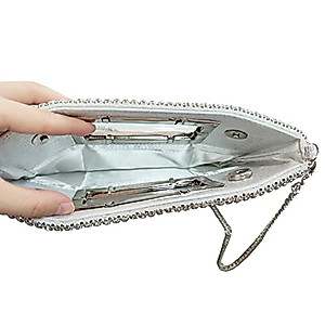 Halemet Rhinestone Crossbody Bags for Women Elegant Evening Bag Satchel Crossbody Bag Purses for Wedding Party 2023