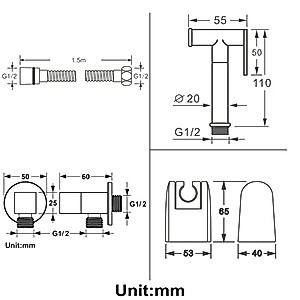 ZLOCYIVHE Bidet Sprayer for Toilet, Handheld Cloth Diaper Sprayer, Bathroom Jet Sprayer Kit Spray Attachment with Hose and Shower Angle Valve,Titanium Gold(Titanium Gold)