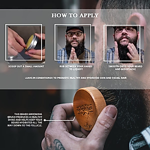 CanYouHandlebar Temperance - Fragrance Free Unscented - Premium Beard Balm for Men | Dry Oil Beard Conditioner | 2 Oz Stainless Steel Tin