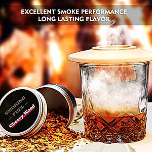 Whiskey Smoker Kit with Torch | Old Fashioned Cocktail Kit with Cocktail Smoker and 4 Drink Smoker Flavors Making a Great Whiskey Gifts for Men and Bourbon Lovers (NO FUEL)