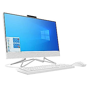 HP 2021 All-in-One Desktop Computer, 23.8" Full HD Touchscreen, 11th Generation Intel Core i5-1135G7 Processor, Intel Iris Xe Graphics, 32GB RAM, 1TB SSD, Webcam, DVD-RW, Windows 10 Home,White