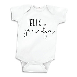 Bump and Beyond Designs Hello Grandpa See You Soon Pregnancy Announcement Shirt (0-3 Months)