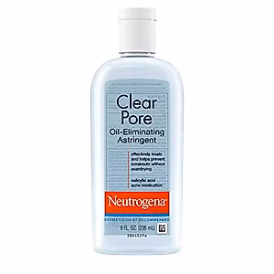Neutrogena Clear Pore Oil-Eliminating Astringent with Salicylic Acid, Pore Clearing Treatment for Acne-Prone Skin, 8 fl. oz (Pack of 2)