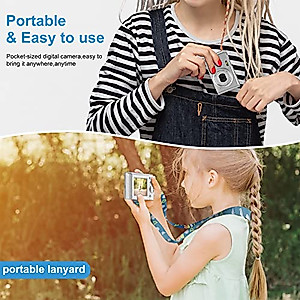 Digital Baby Camera for Kids Boys Girls Adults,1080P 48MP Kids Camera with 32GB SD Card,2.4 Inch Kids Digital Camera with 16X Digital Zoom, Compact Mini Camera Kid Camera for Kids/Teens（Silver）