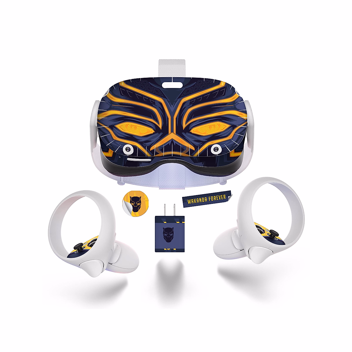 Black Cat Gold Helmet Skin Wrap Decal for Oculus Quest 2 Vinyl and Easy to Apply - Detailed Video Instructions Included, Purple