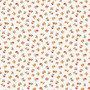 Michael Miller Rose Marie Buds, Cream 15 Yard Bolt