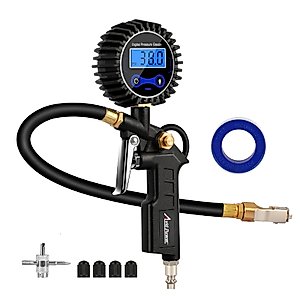 AVID POWER Digital Tire Pressure Gauge, Tire Inflator with Pressure Gauge 200PSI, Heavy Duty Air Chuck, Quick Connect Coupler for Air Compressor, Highly Accurate, Pressure Gauge with Deflator
