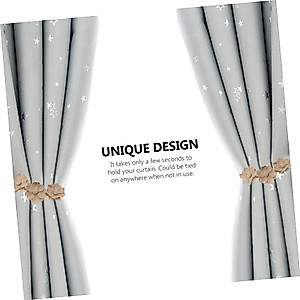 YARNOW Magnetic Window Shade Flower Magnet Buckle Magnetic Window Drapery Tie Backs for Curtains Polyester Bracket Brown Fashion Magnetic Drapery Tiebacks