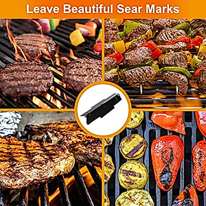 Hisencn Grill Replacement Parts for Dyna Glo DGC350CNP-D DGF350CSP DGF350CSP-D Grill, 2 PCS Heats Tents Heat Plates - Porcelain Steel, 2 PCS Straight Burner PipeTubes Repair Kit - Stainless Steel