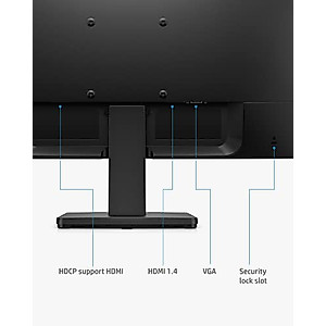 HP V223ve FHD Monitor, 1080p VA Display,75Hz Refresh Rate, 21.5-inch Computer Screen,TÜV certified Low Blue Light Mode, Ergonomic Tilt,3000:1 Contrast Ratio,HDMI & VGA Ports,VESA Mounting (2021),Black