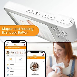 Chillax Giraffe Pro Smart Baby Monitor – WiFi Baby Monitor with Full HD 1080p Camera and 4.3” Video Parent Unit, Privacy Protection Switch, Auto Dimming LED, Gooseneck, 2-Way Audio, Night Vision