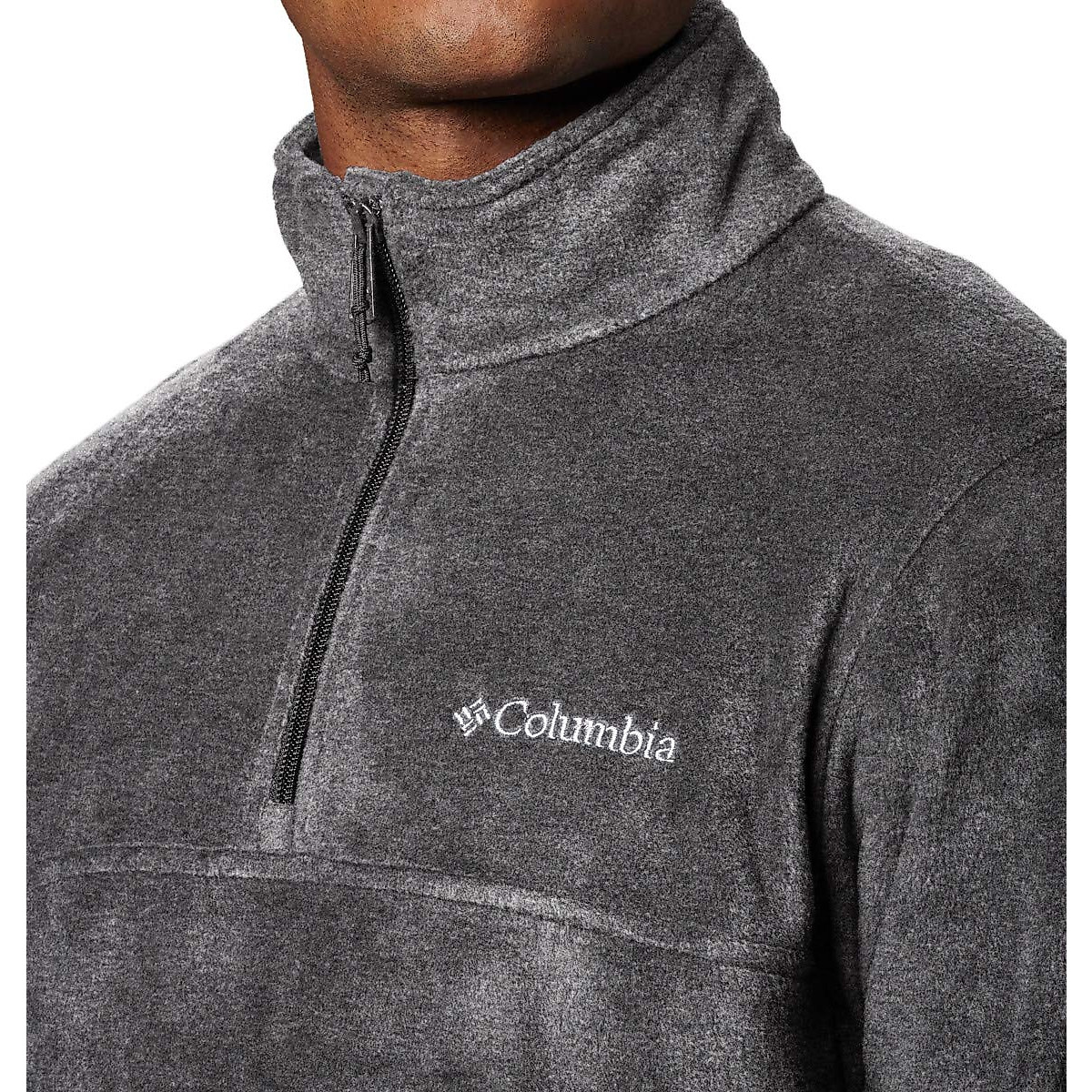 Columbia Men's Steens Mountain Half Zip Fleece, Charcoal Heather, Large