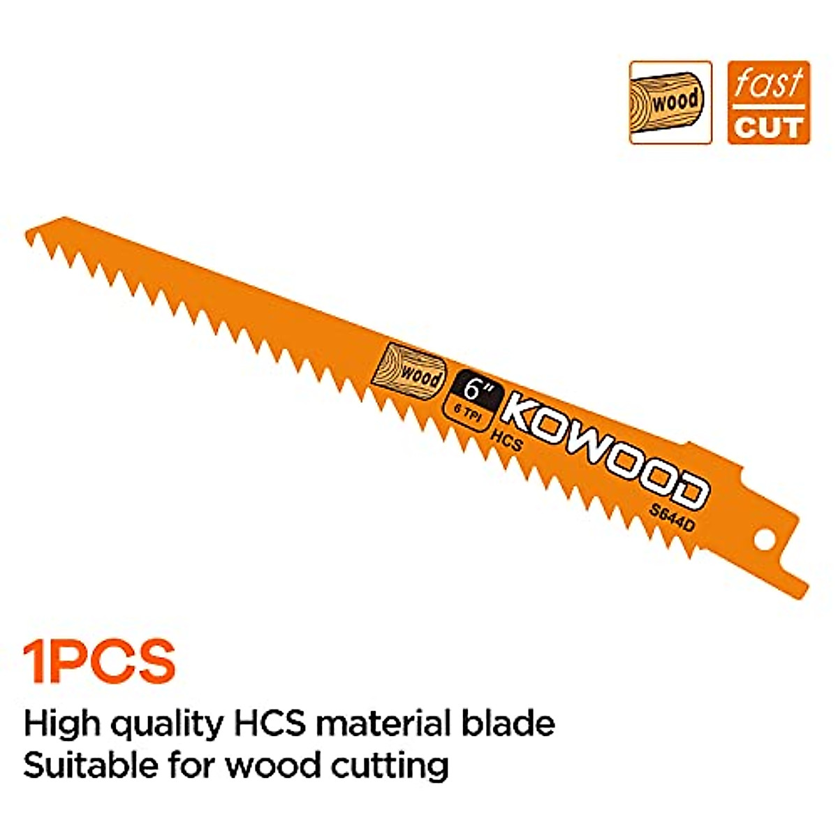 6-Inch Metal/Wood Saw Blades for Reciprocating/Sawzall Saws by KOWOOD for Dewalt,Bosch, Black & Decker, Makita, 6 PCS