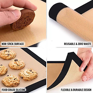 Normal Needs Nonstick, Easy Clean, Eco-Friendly, BPA-Free, Dishwasher Safe, Food Grade Silicone Baking Mats, Oven Safe up to 500°F, 11.8in x 15.7in, Set of 2