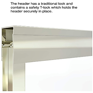 Basco CLCH05A6070CLSV Classic Sliding Shower Door, 56-60 in. W x 70 in. H, Silver Clear Glass