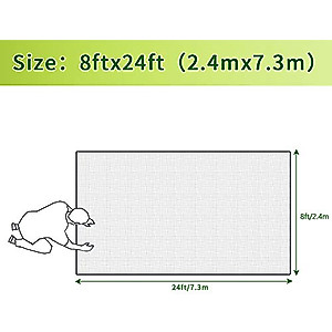 punada Plant Covers Freeze Protection, 8Ft x 24Ft Plant Cover for Winter Frost Cloth Plant Freeze Protection Frost Cover Blanket Row Cover for Vegetables Raised Beds Cold Weather(Frame not Include)